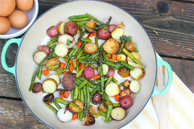 Intrinsic Beauty : Good Morning: Roasted Spring Vegetable Scramble