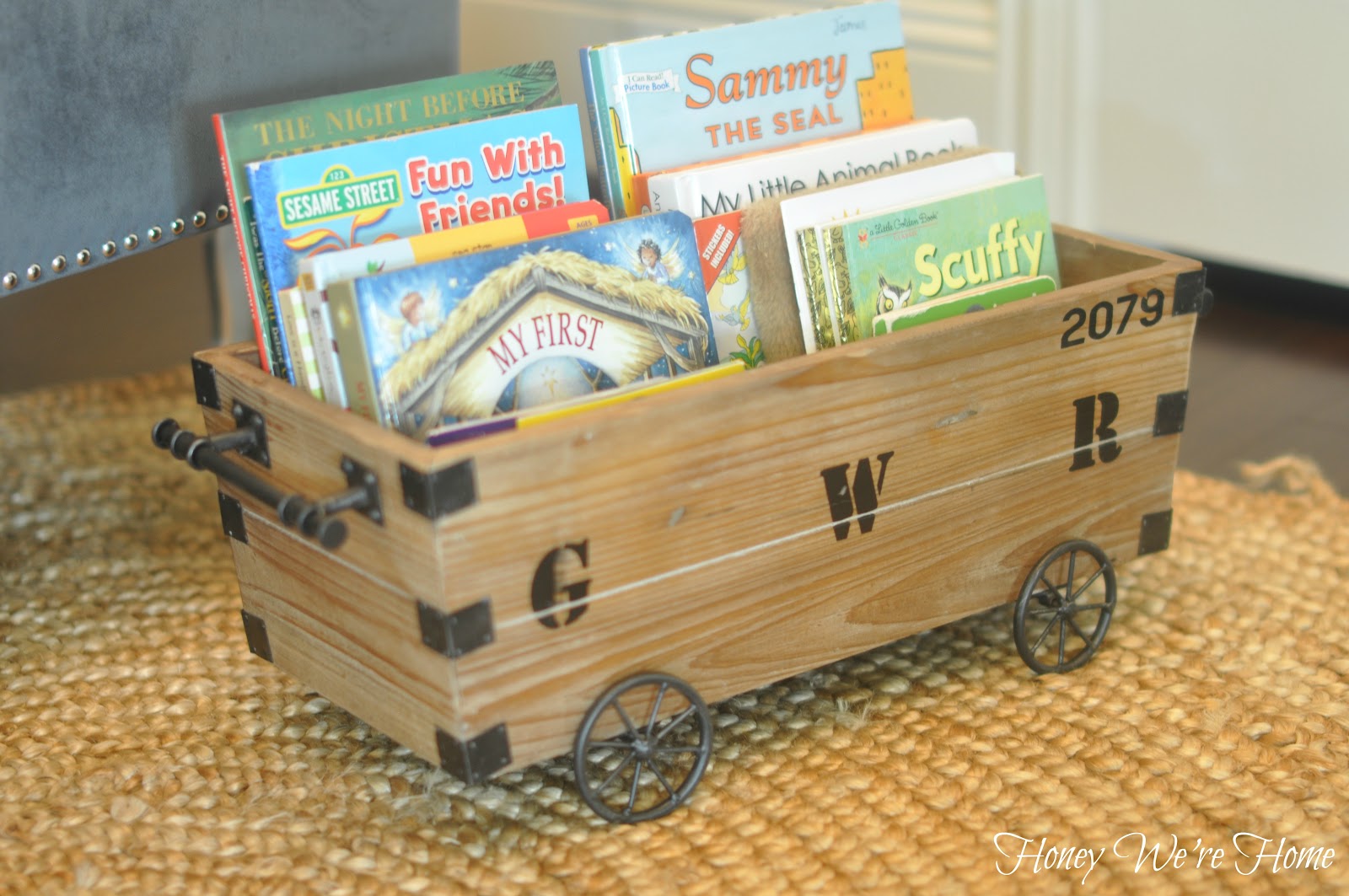 Book Bin on Wheels • Honey We're Home