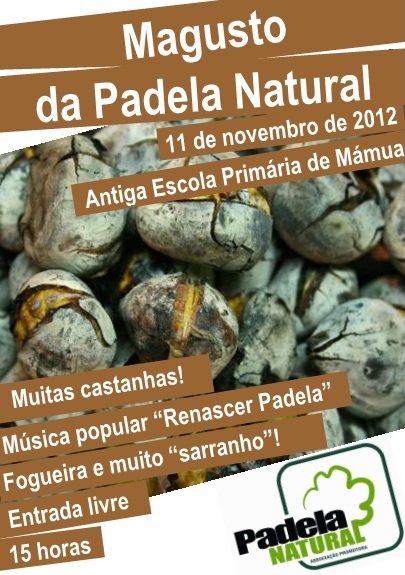 Padela Natural: Magusto - dia 11 de novembro - 15 horas