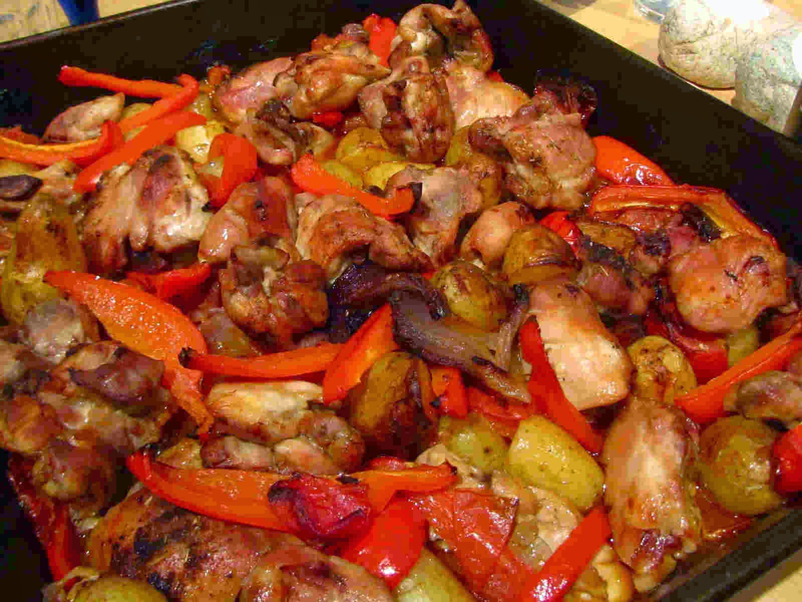 How to make Spanish Chicken and Potato Roast - Non-Vegetarian