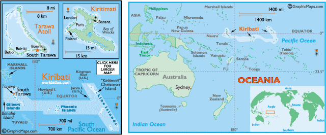 KIRIBATI - GEOGRAPHICAL MAPS OF KIRIBATI