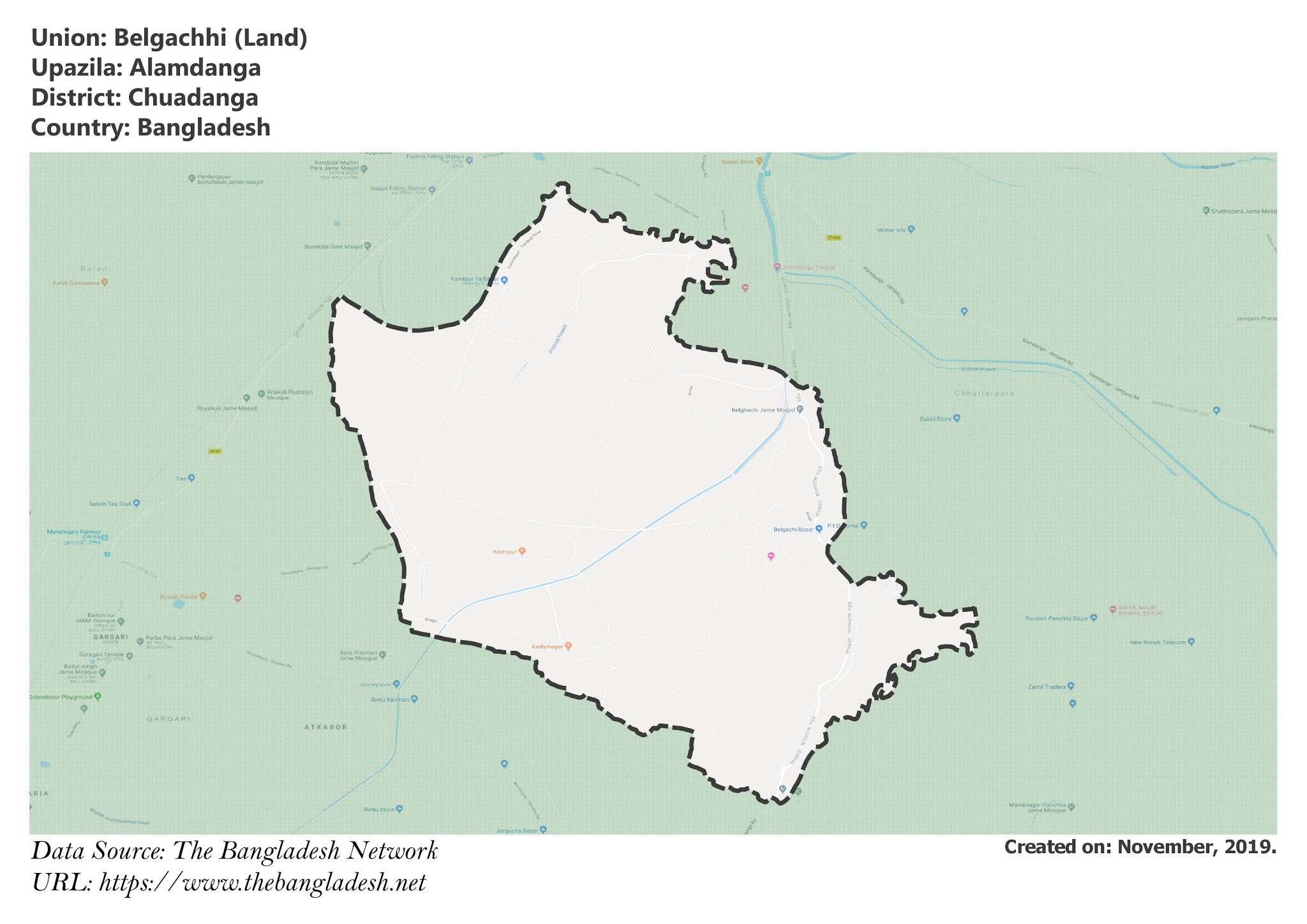 Belgachhi Union, Chuadanga