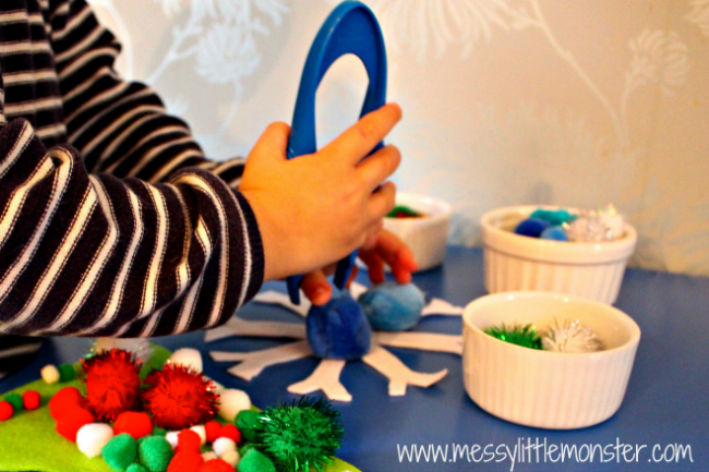Christmas Fine Motor Skills - Messy Little Monster