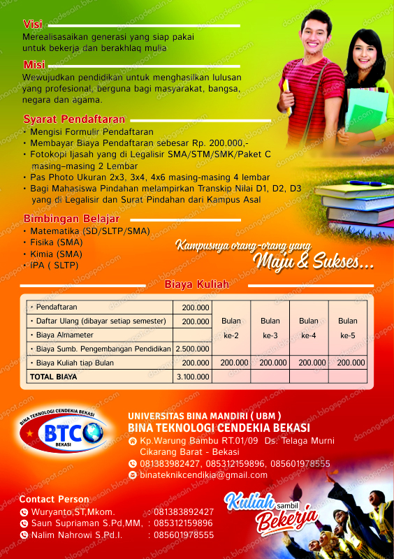 Contoh Desain Brosur Universitas Fakultas - Contoh Desain Banner Spanduk