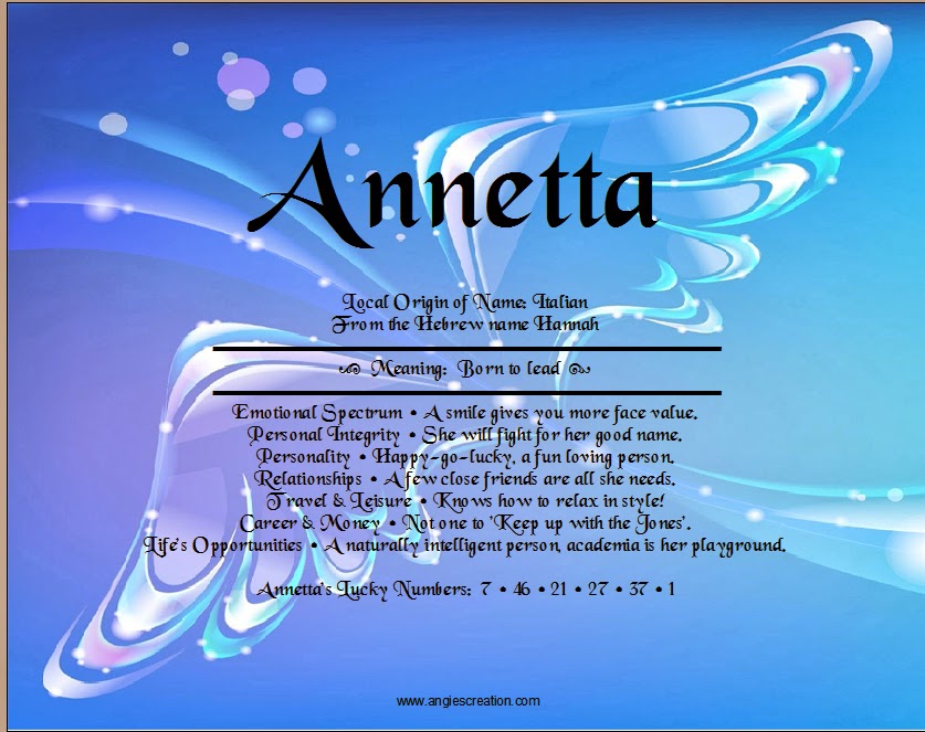 Annetta | Unique Names