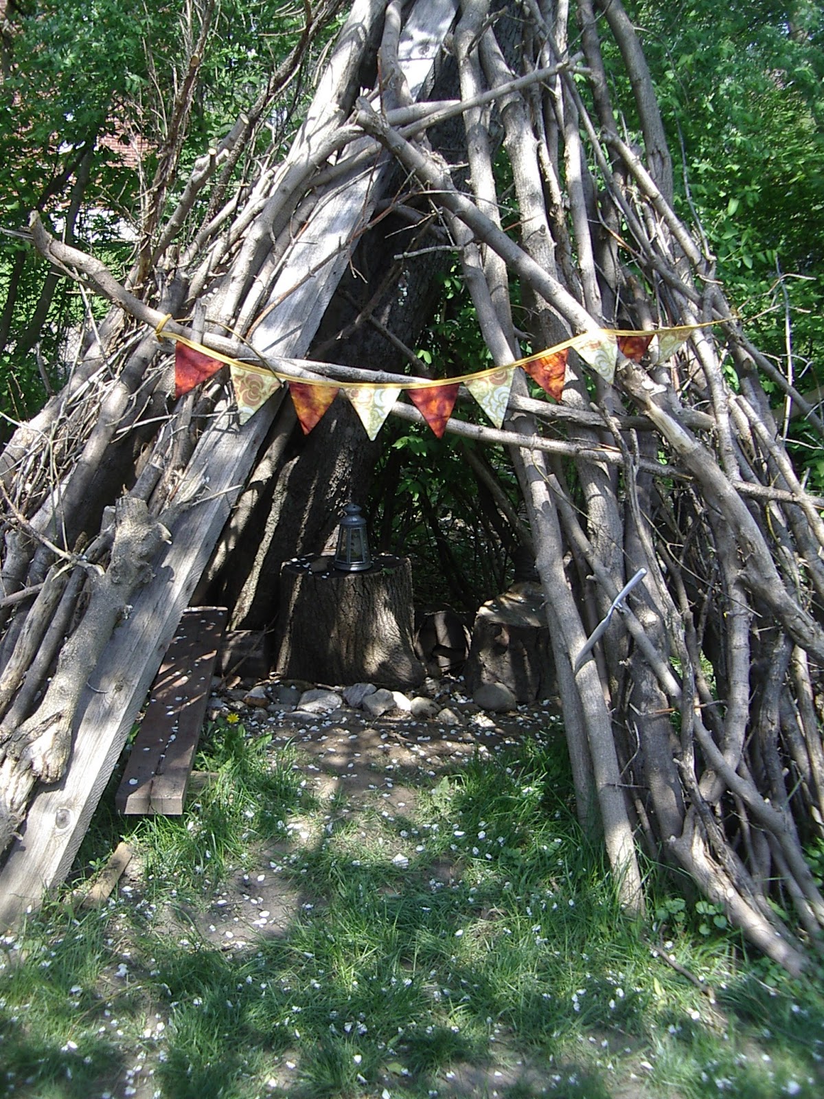 Little City Farm: Twig teepee Little City Farm: Twig teepee