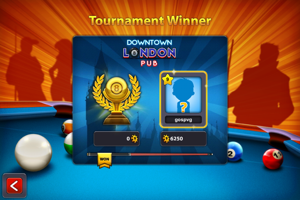 gospvg: 8 Ball Pool - Tournament Winner