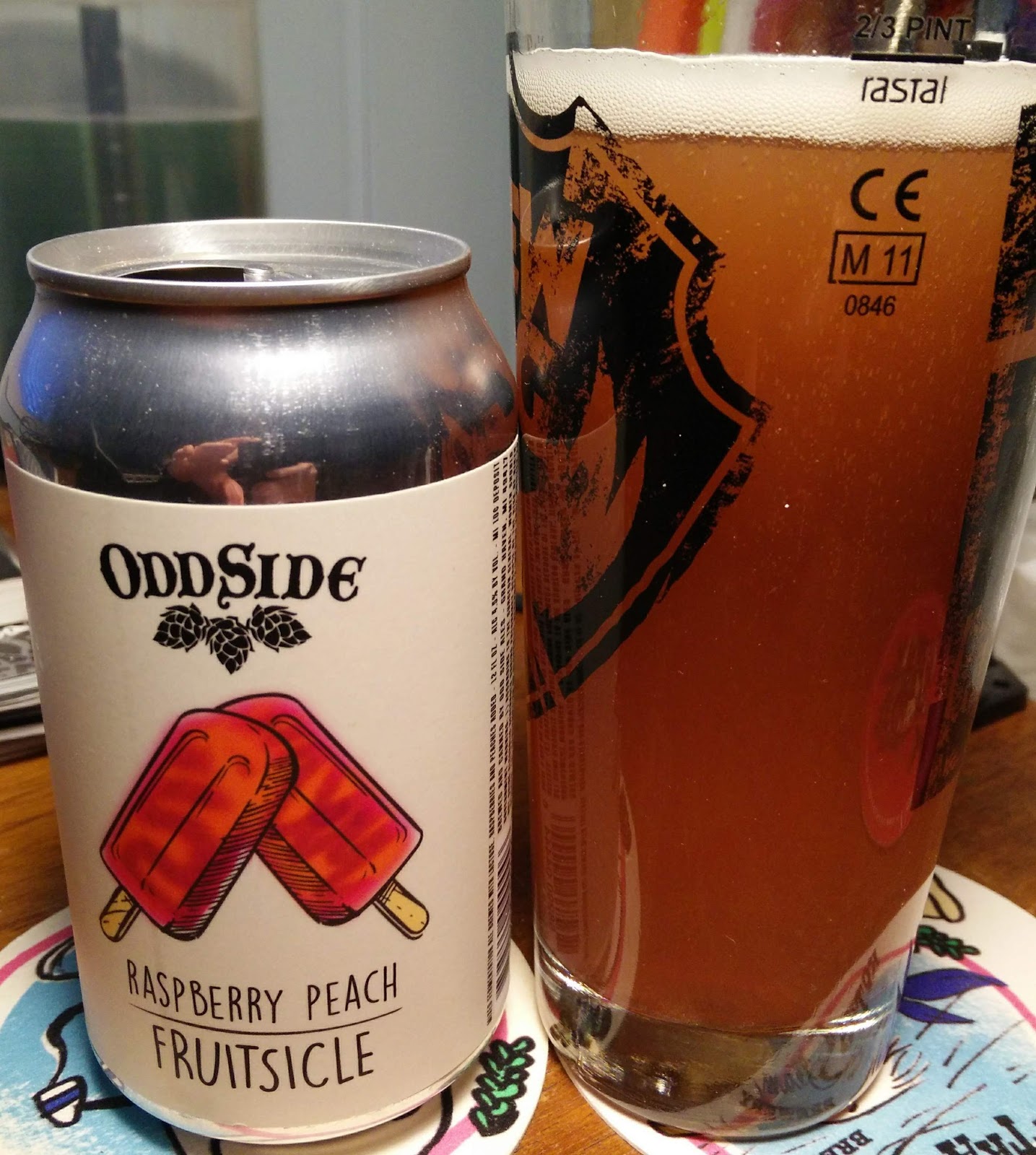 Napostellen: Odd side ales Raspberry peach fruitsicle 4,5%