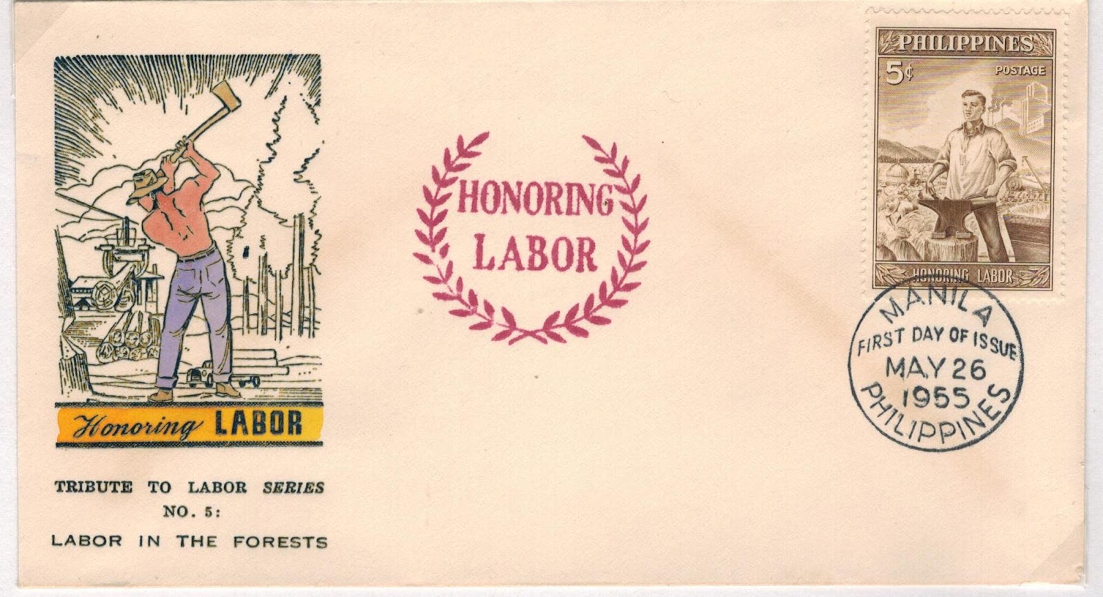 Philippine Republic Stamps : 1955 Labor-Management Conference