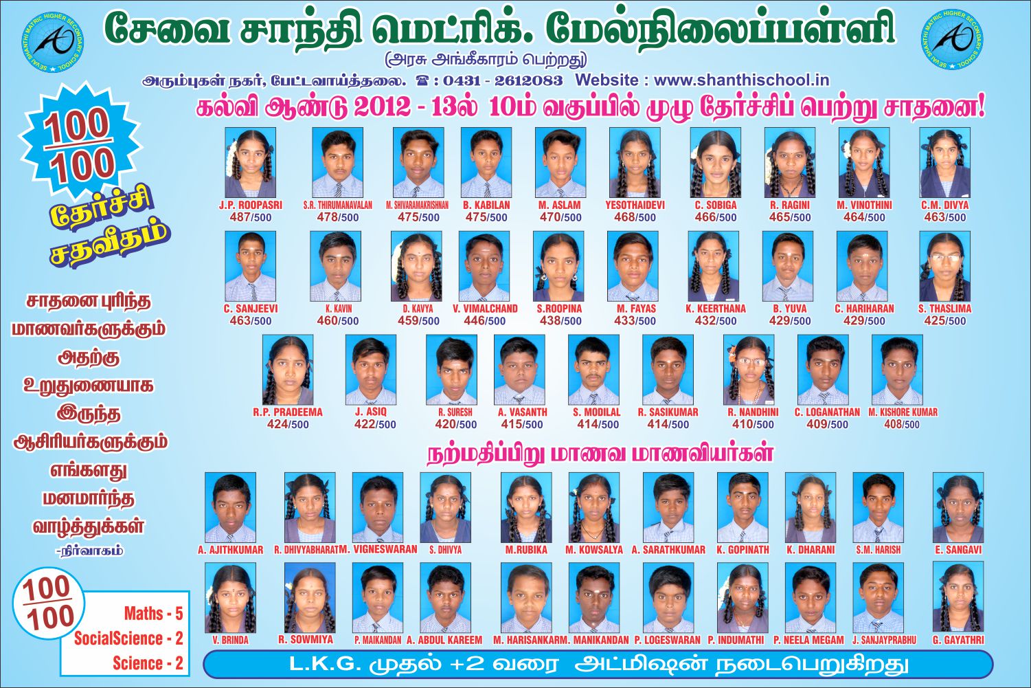 NGO News blog, NewsLine: SEVAI Shanthi Matriculation Higher Secondary ...