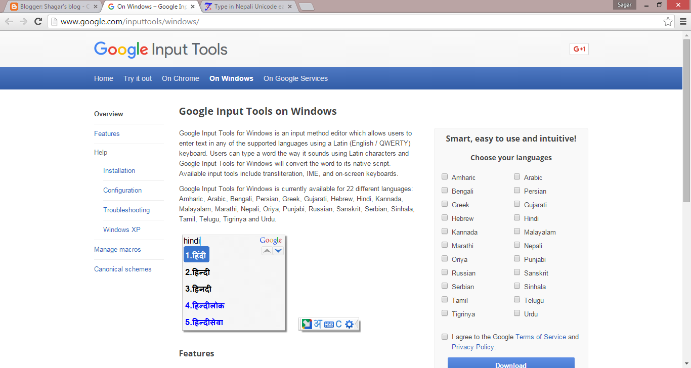 Shagar's blog: TYPE IN NEPALI USING GOOGLE INPUT TOOLS ON PC