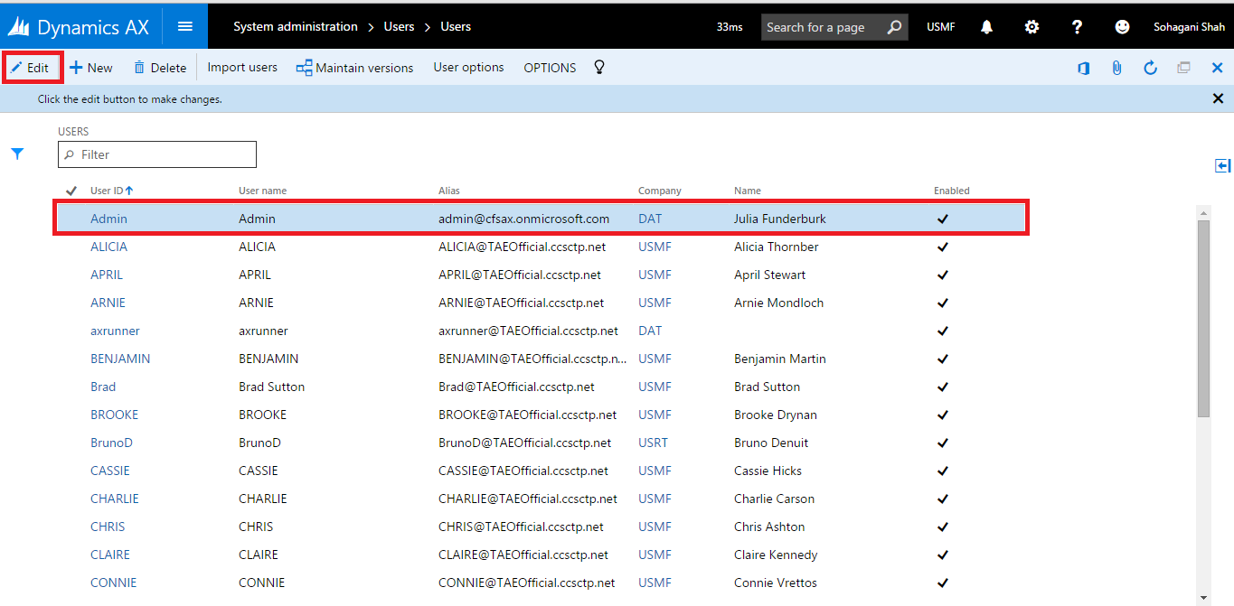 Dynamics 365 Table Browser With Specific Company In Ax 7
