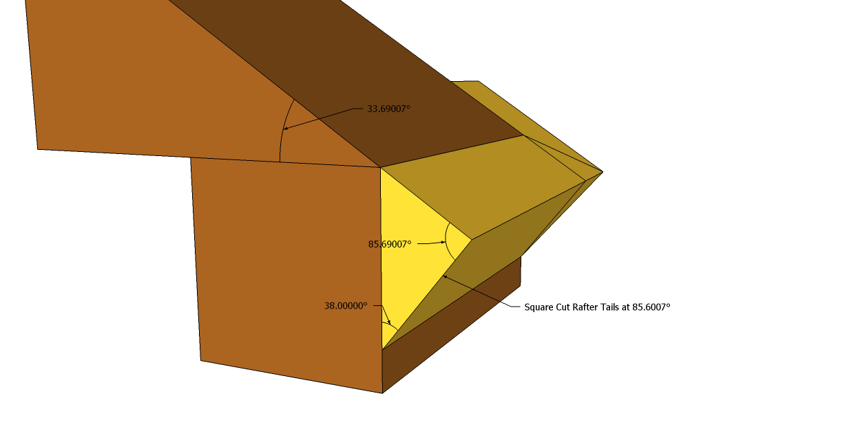Roof Framing Geometry: Exterior Rake Crown Moulding Angles jig