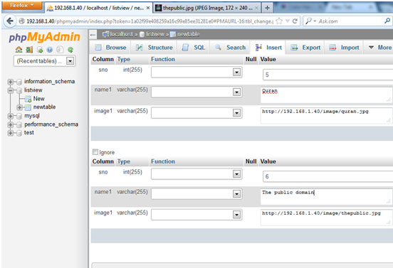Android Tutorial Point: How to create Database Using Wampserver