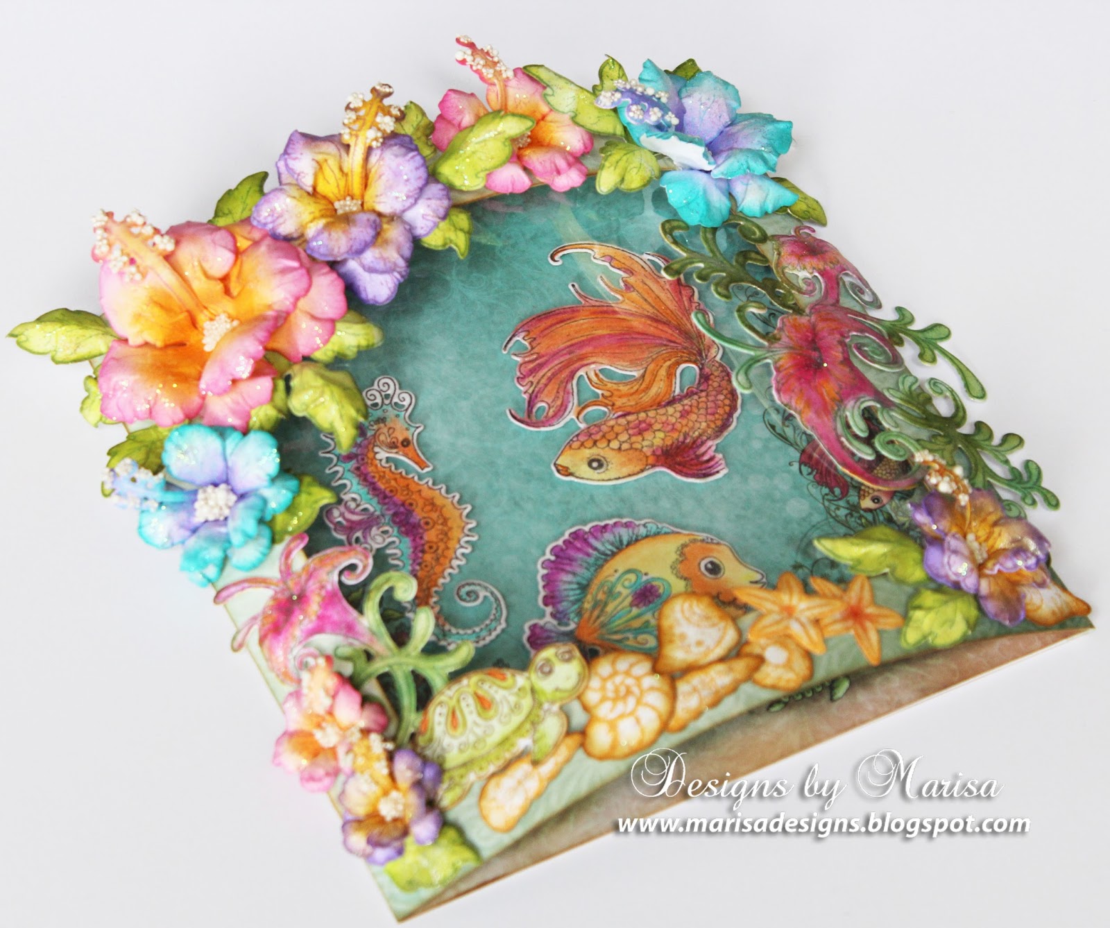 Designs by Marisa: Heartfelt Creations - Under the Sea Card