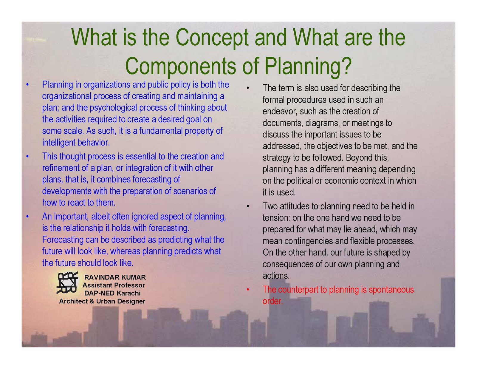 URBAN AND REGIONAL PLANNING: INTRODUCTION TO URBAN AND REGIONAL PLANNING