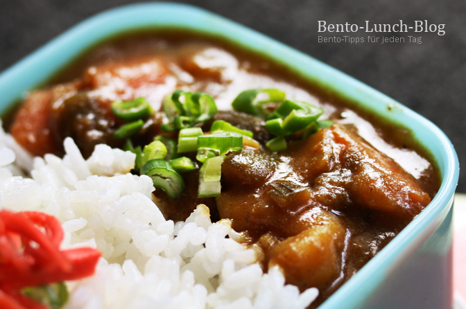 Bento Lunch Blog: Bento #112: Kare-Raisu vegetarisch mit Tofu & beni shoga