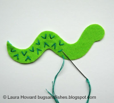Bugs and Fishes by Lupin: How To: Make a Mini Felt Snake