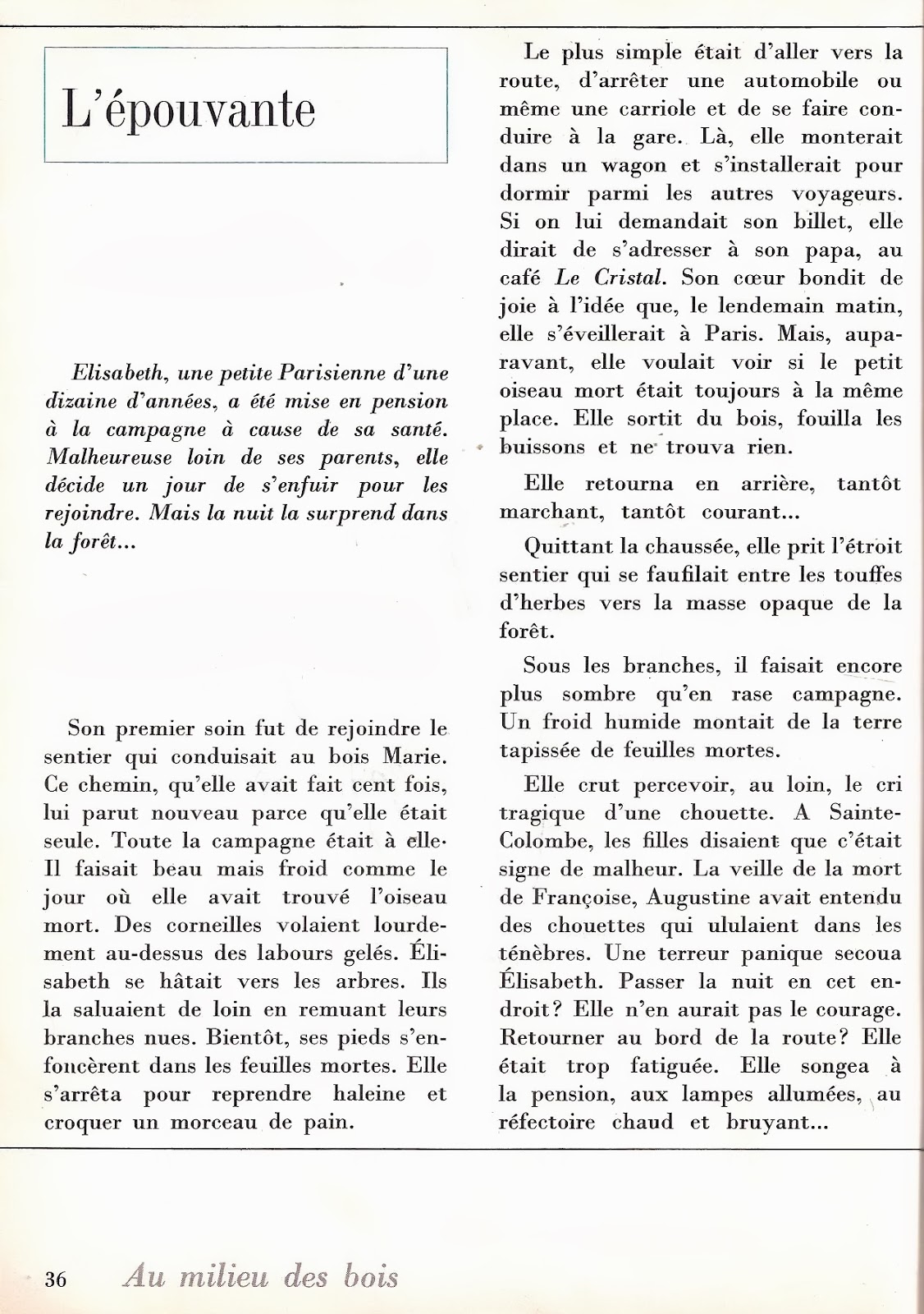 école : références: Lecture CM1 : la forêt (4 textes)