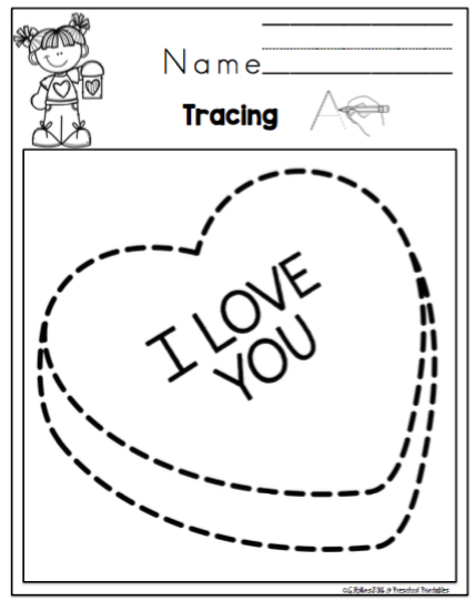 Valentine Printable "No Prep" ~ Preschool Printables