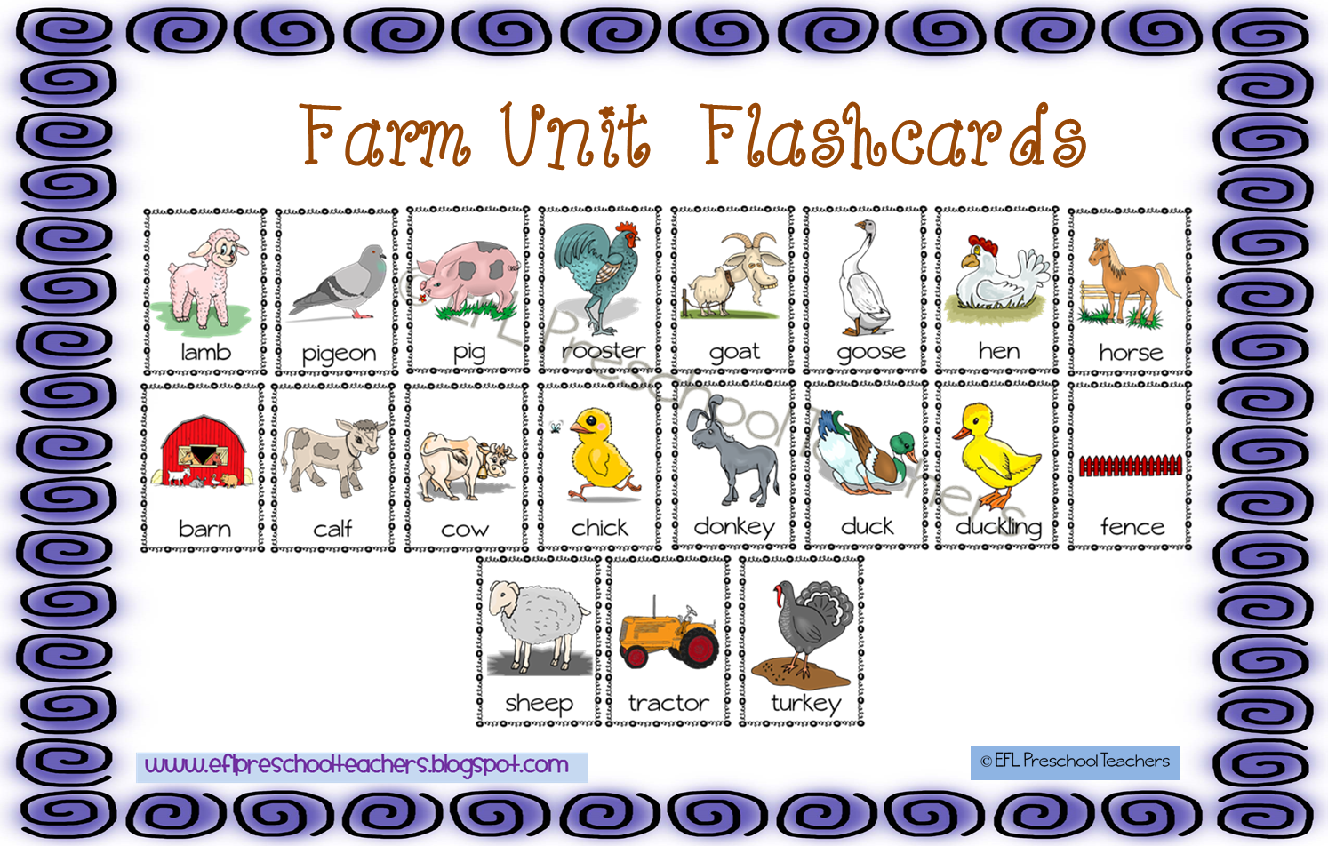 ESL/EFL Preschool Teachers: Farm Animals Theme for Preschool ELL
