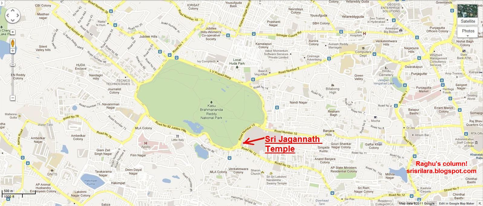 Raghu's column!: The imposing Puri Jagannath Temple at Banjara Hills ...