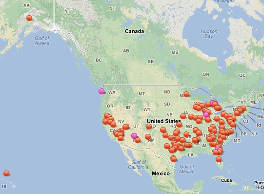 craven desires: map of dog fight busts since 2000
