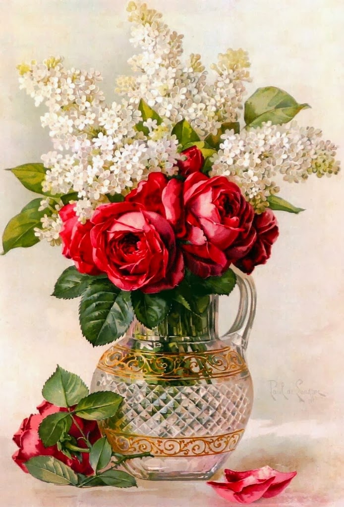 El arte es su máxima expresión : Jarrones de Flores Pintadas al Óleo ...