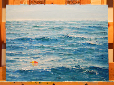 From Our Cove: Oil painting of open sea