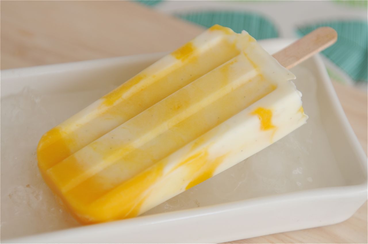 Meike´s cookbooks: Mango-Swirl-Popsicle