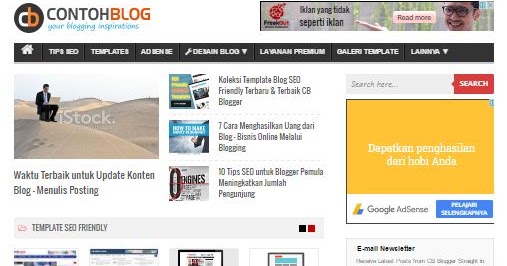 Jenis-Jenis Template Blog dan Cara Memilihnya > Contoh Blog