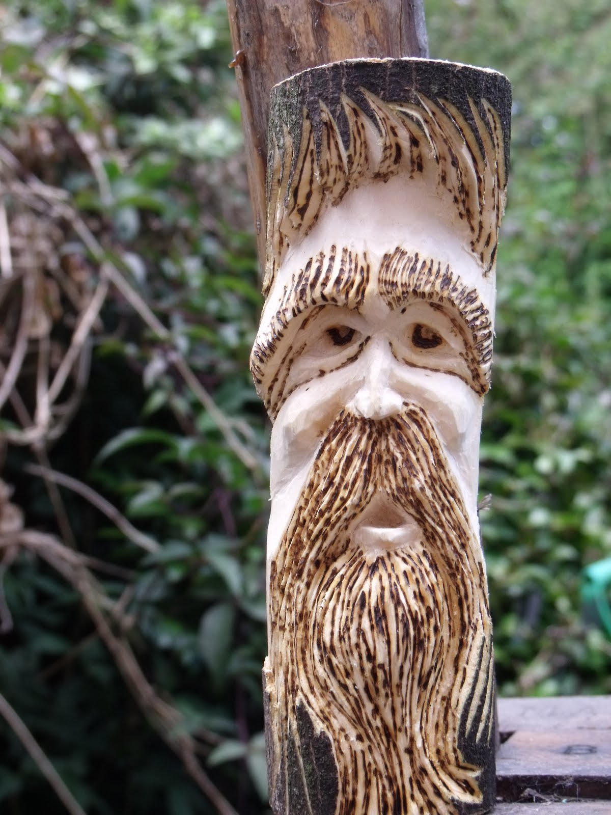 Heather Smith Green Wood Carver: Wood Spirit or Woodwose Carving