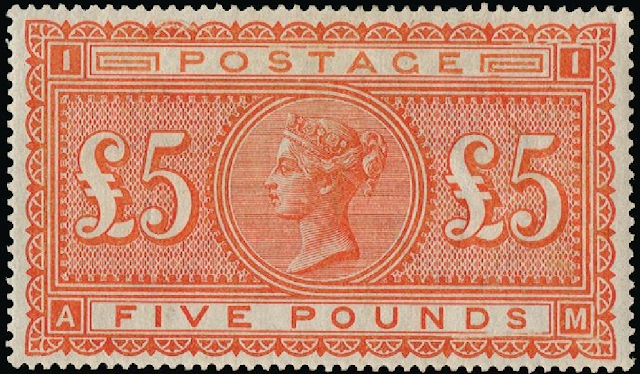 Codex Philately: The 5 pound Orange 1882 stamp