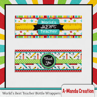 A-Manda Creation: Teacher Appreciation Printable Gift Ideas Bottle Wrappers