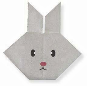 Animals Origami: Rabbit face | Paper Origami Guide