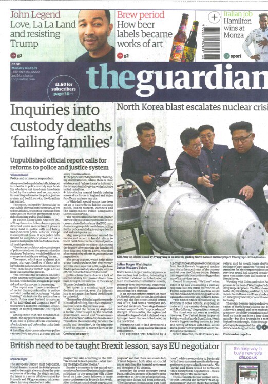 A comparison of two national newspapers (The Guardian and The Daily Mail)