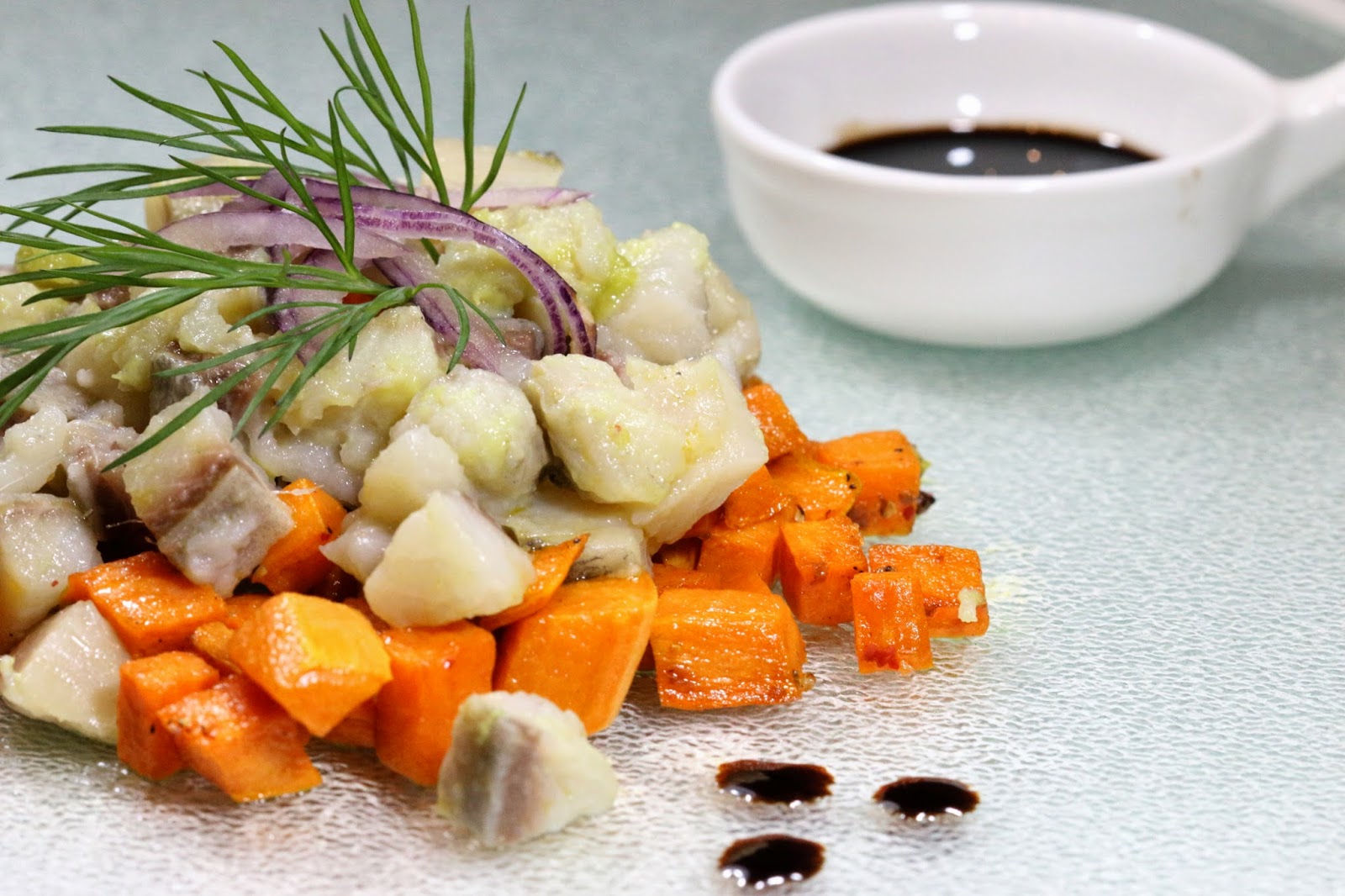 Herring (again) with sweet potato and wasabi - Raspberry Flavor