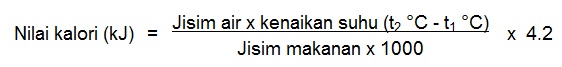 Formula Pengiraan Nilai Kalori Dalam Sampel Makanan Cara Mengira - Riset