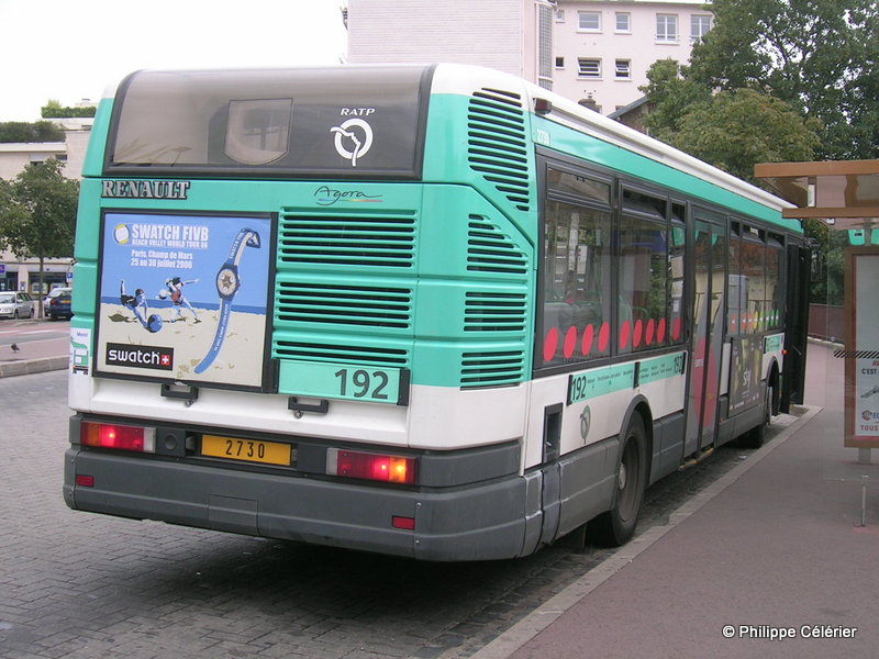Les Tramways,Métro,RER,Bus de la RATP: Bus 192