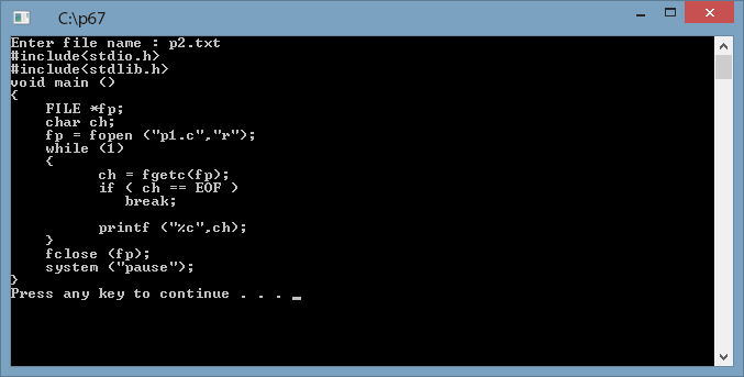 Display Contents Of A File On The Screen Using Fgets Function C C