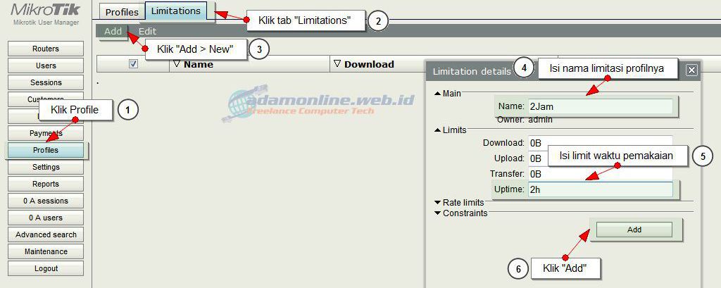 belajar komputer: Userman di MikroTik