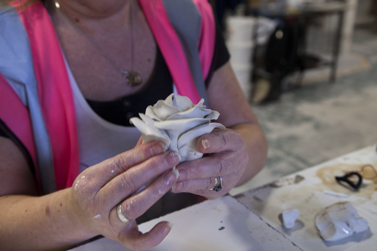 AirSpace Blog: The Rose Garden - Making the Ceramic Rose with Rita Floyd