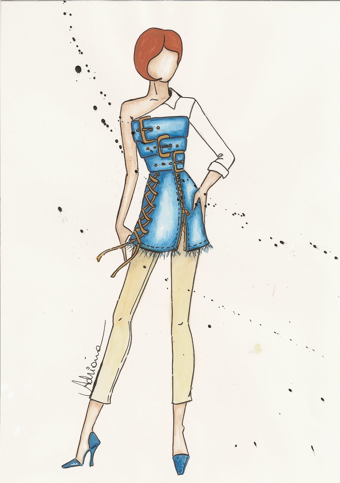 DESENHO DE MODA: DESENHOS DE MODA DE ADRIANA BORCHARDT