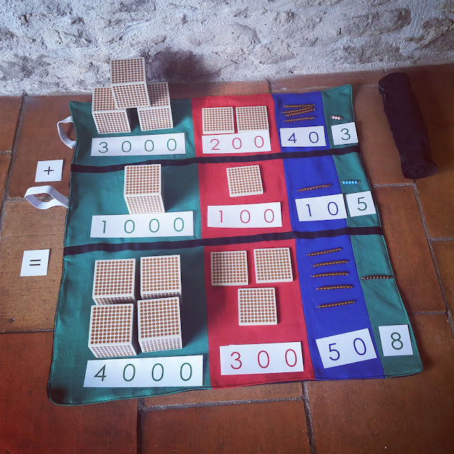 Cousettes et autres bidouilles: {Montessori] tapis de maths