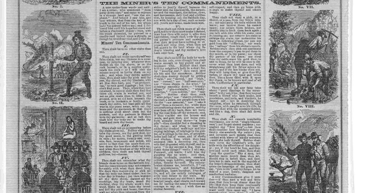 The American Cowboy Chronicles: The Miner's Ten Commandments 1849