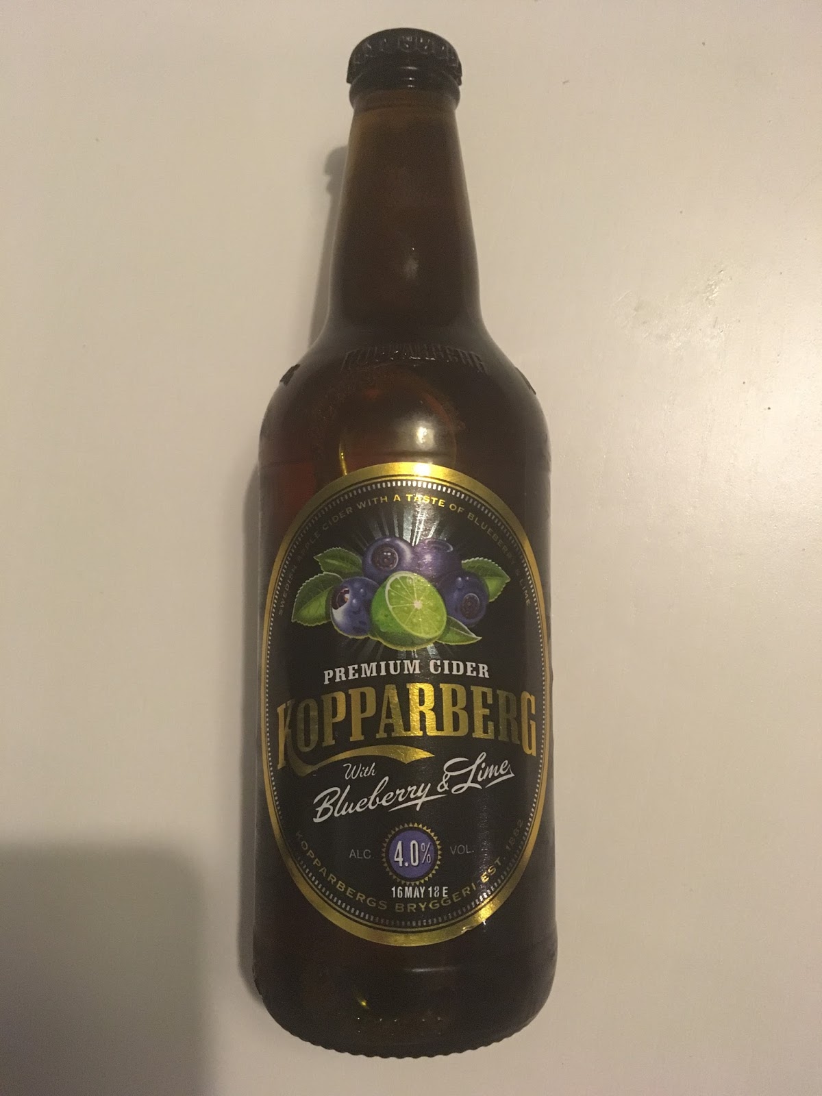 A Review A Day: Today's Review: Kopparberg Blueberry & Lime Cider