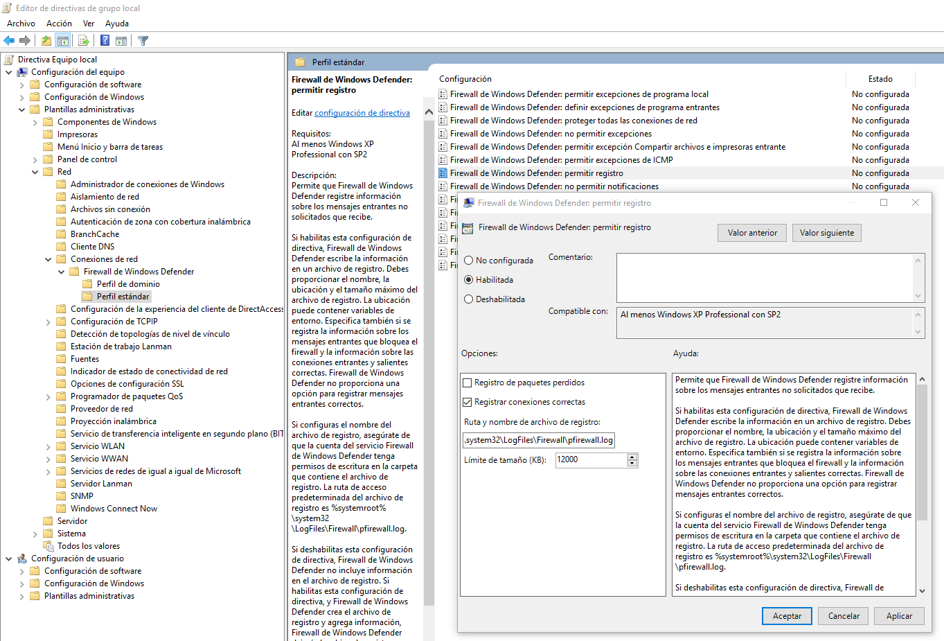 Ver el log del firewall de Windows en tiempo real [pfirewall.log]