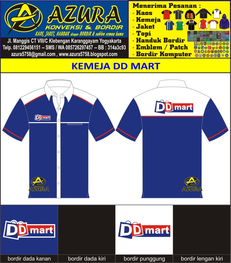 Bikin Baju Kemeja Seragam Lapangan Seragam Komunitas Klub Baju Promo Bordir Komputer Bikin