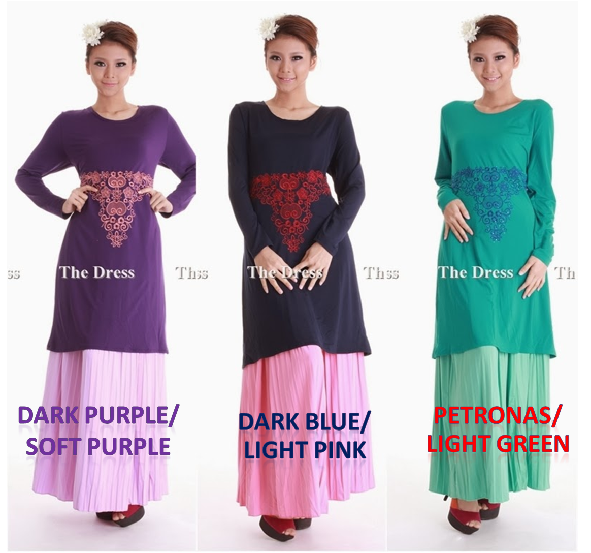 FASHION OF FEMME: Baju Kurung Color Block (B)