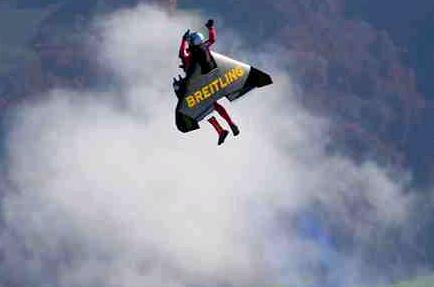 Jetman Yves Rossy flight over Swiss Alps Pic Video